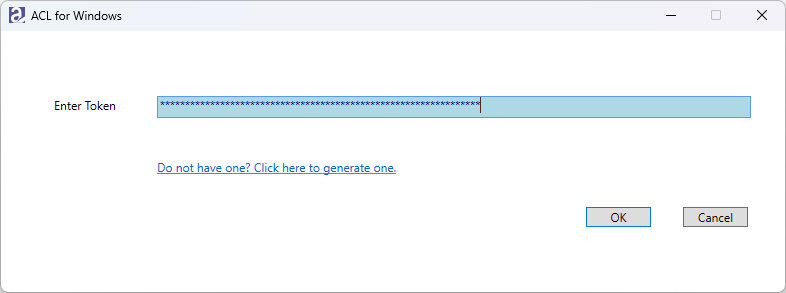ACL for Windows - Activation with Analytics Token