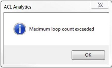 Error: "Maximum loop count exceeded"