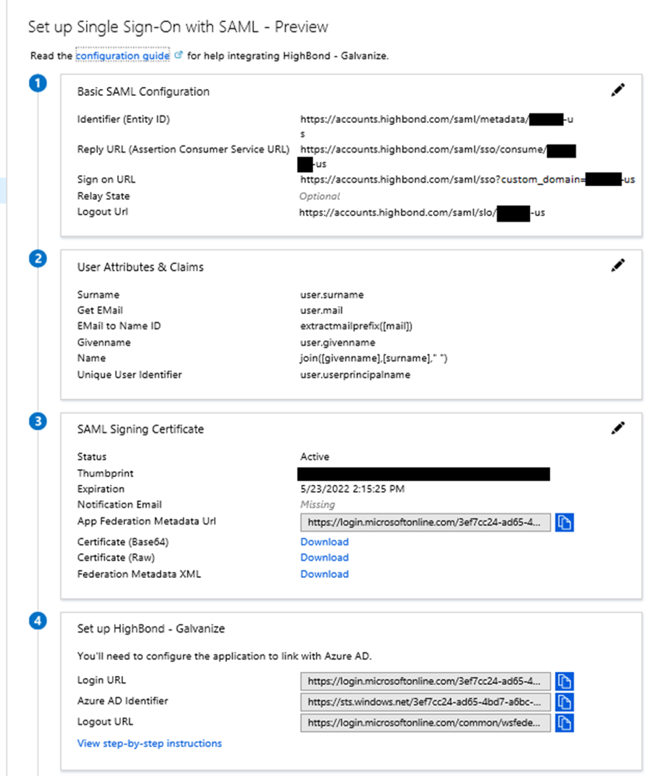 Microsoft Azure IDP SSO configuration