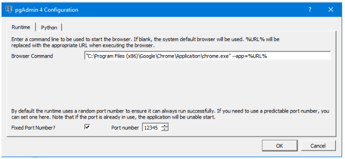 How to run pgAdmin 4 as "native" desktop app