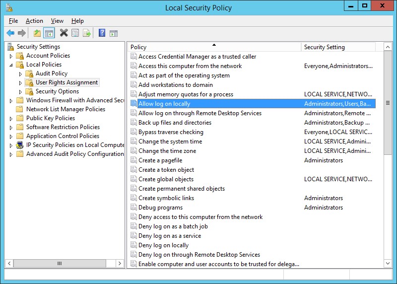 Security requirements for Exporting AX Server data tables