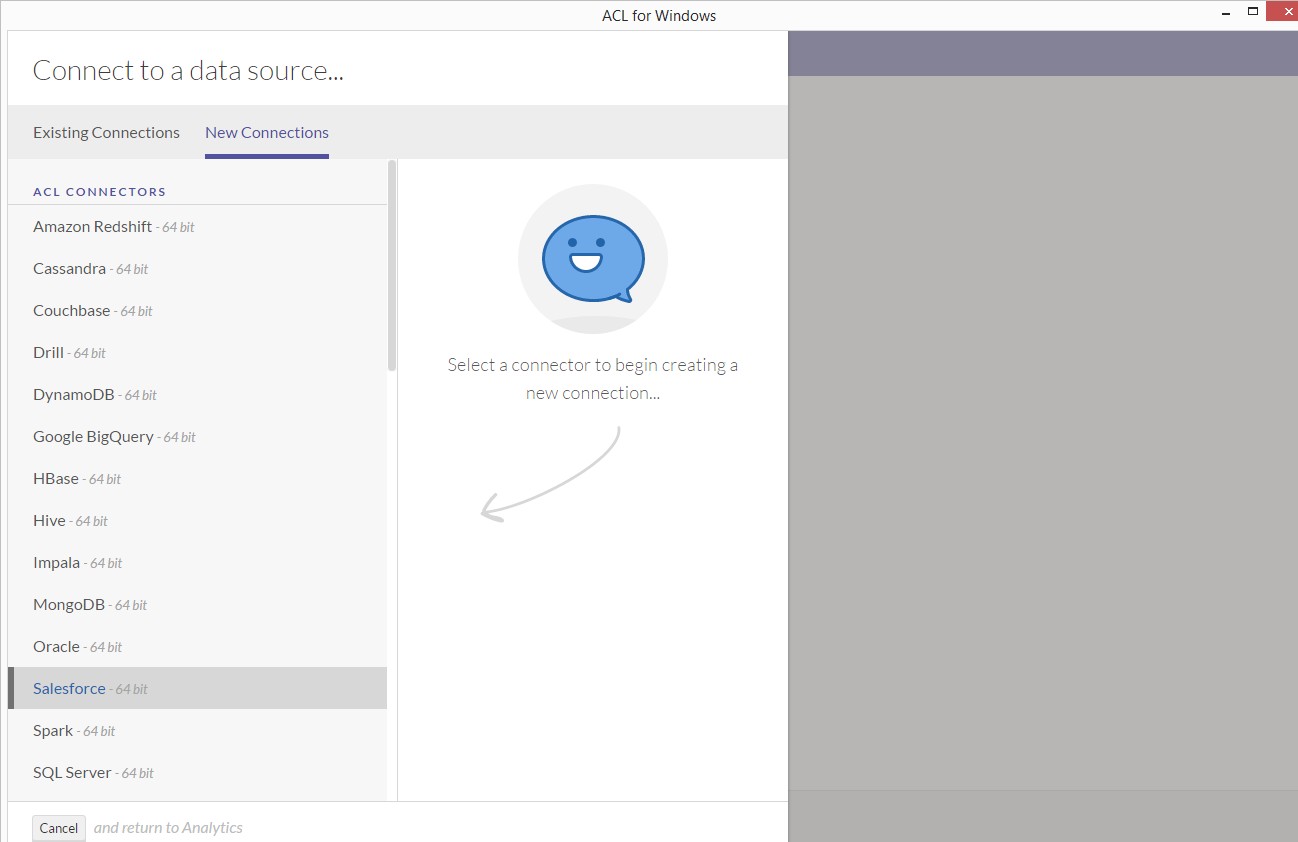 Import Salesforce Data into ACL Analytics