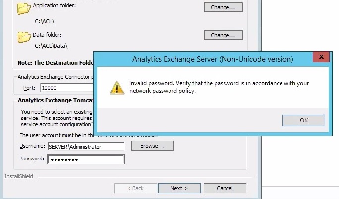 Installation of AX Server on Active Directory Operation System